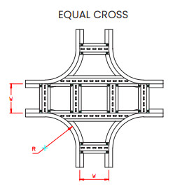 Cable Ladder - Horizontal Tee & Cross (Equal) | UMI Cable Support Solution