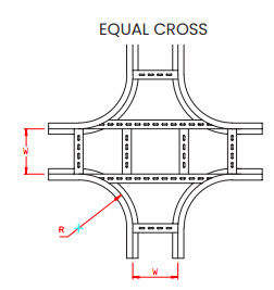 Cable Ladder - Horizontal Tee & Cross (Equal) | UMI Cable Support Solution